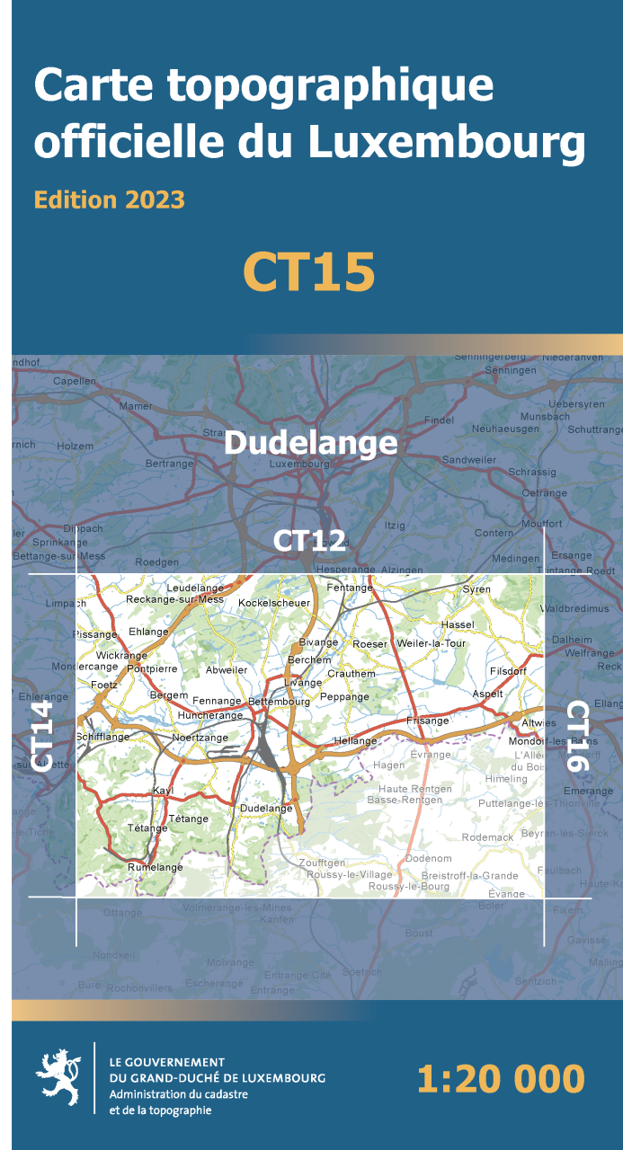 Carte CT15 - Dudelange — Portail du cadastre et de la topographie ...